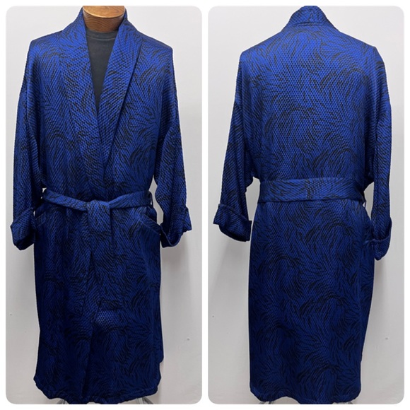 Versace | Other | Vintage Versace Intimo Robe With Belt Sash Royal Blue ...